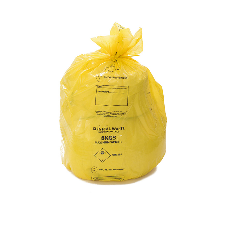 18x28x39 8kg 80 litre Yellow UN clinical waste sacks (8 rolls x25 ...